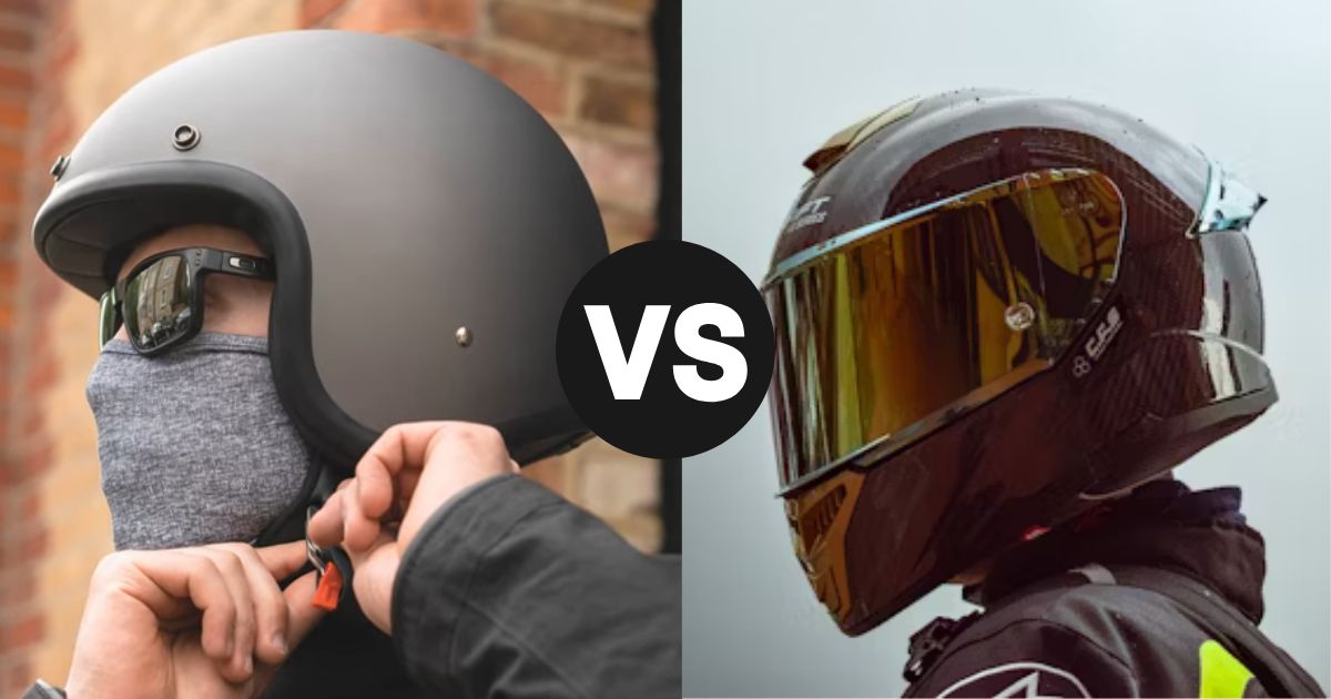 Open Face vs Full Face Helmet | Which One Should Café Racer Riders Choose?